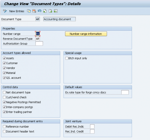Define Document Types for Cash Journal Documents | OBA7