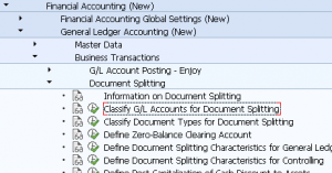 Classify G/L Accounts for Document Splitting | S_ALR_87008943