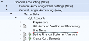 Define Financial Statement Versions | OB58