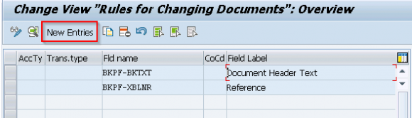 SAP FI – Document Change Rules, Document Header – Sachin H Patil