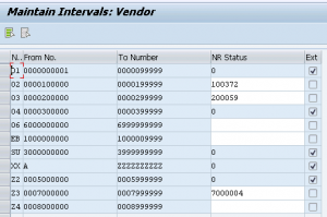 Create Number Ranges for Vendor Accounts | XKN1