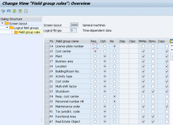 Define Screen Layout for Asset Master Data | S_ALR_87009044