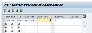 Ratios for Currency Translations | SAP Transaction Code OBBS