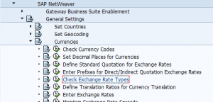 Check Exchange Rate Types | SAP Transaction OB07